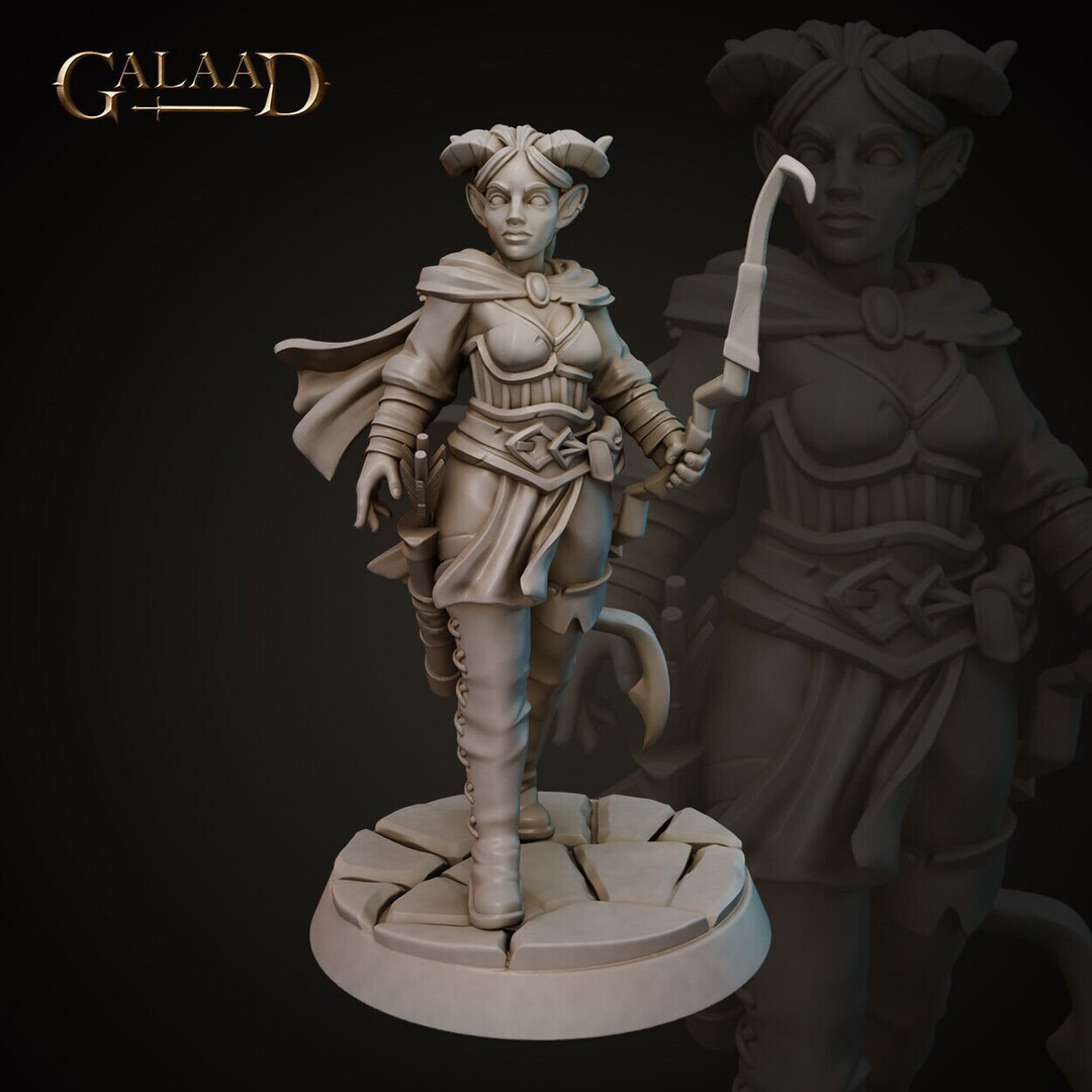 Tiefling Archer - Fighter / Ranger - Galaad Miniatures - Dungeons and ...