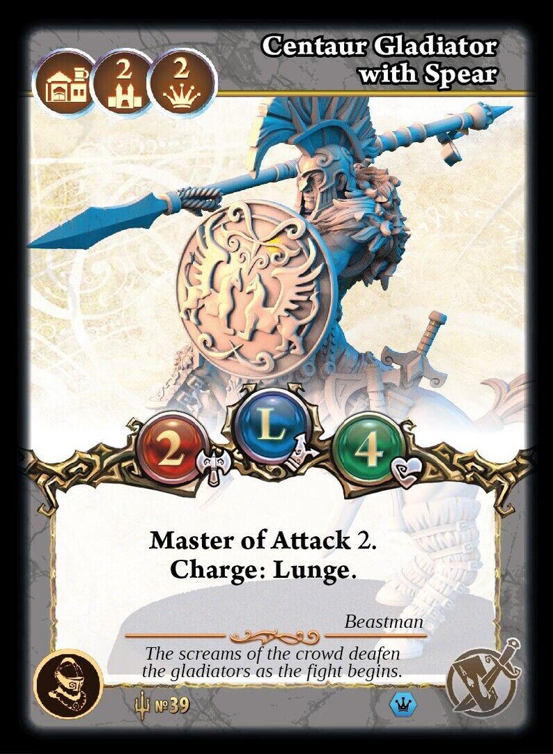 Centaur Gladiator - Spear & Shield - Signum Games - Fantasy Dungeons ...