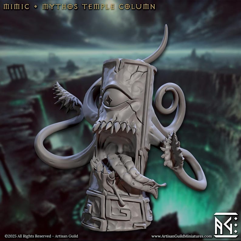 Terrain Mimic - Temple Pillar Column - Artisan Guild - Dungeons and ...