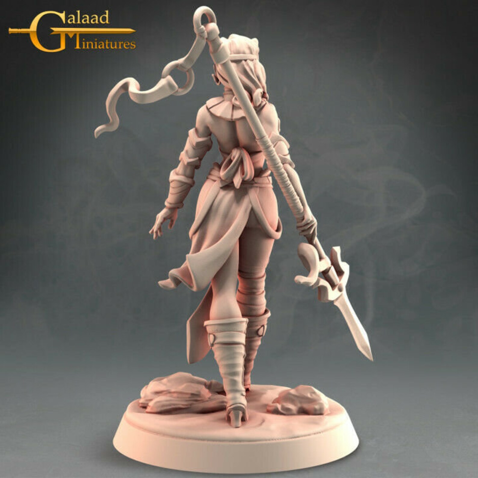 Masked Fighter Female Galaad Miniatures Fantasy Dungeons | Etsy UK