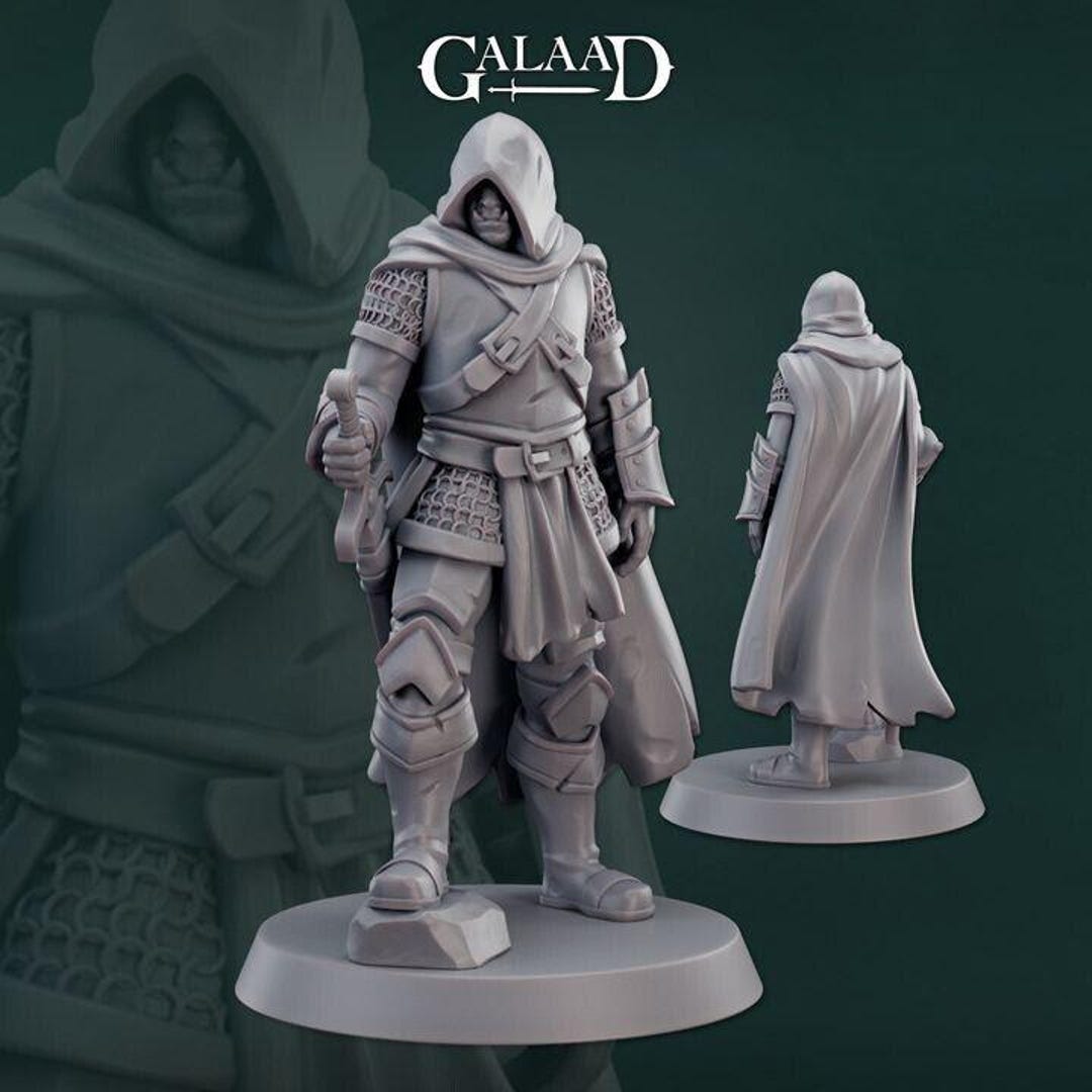 Half Orc Warrior - Cloaked Fighter - Galaad Miniatures - Dungeons and ...