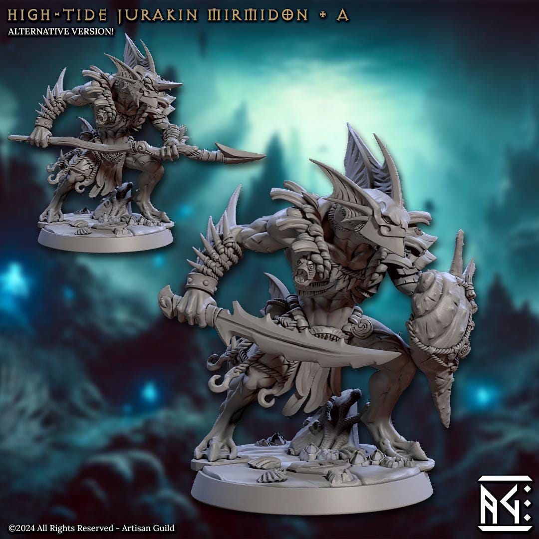 Mirmidon Fighter A - Monster - Artisan Guild - Dungeons and Dragon - Etsy