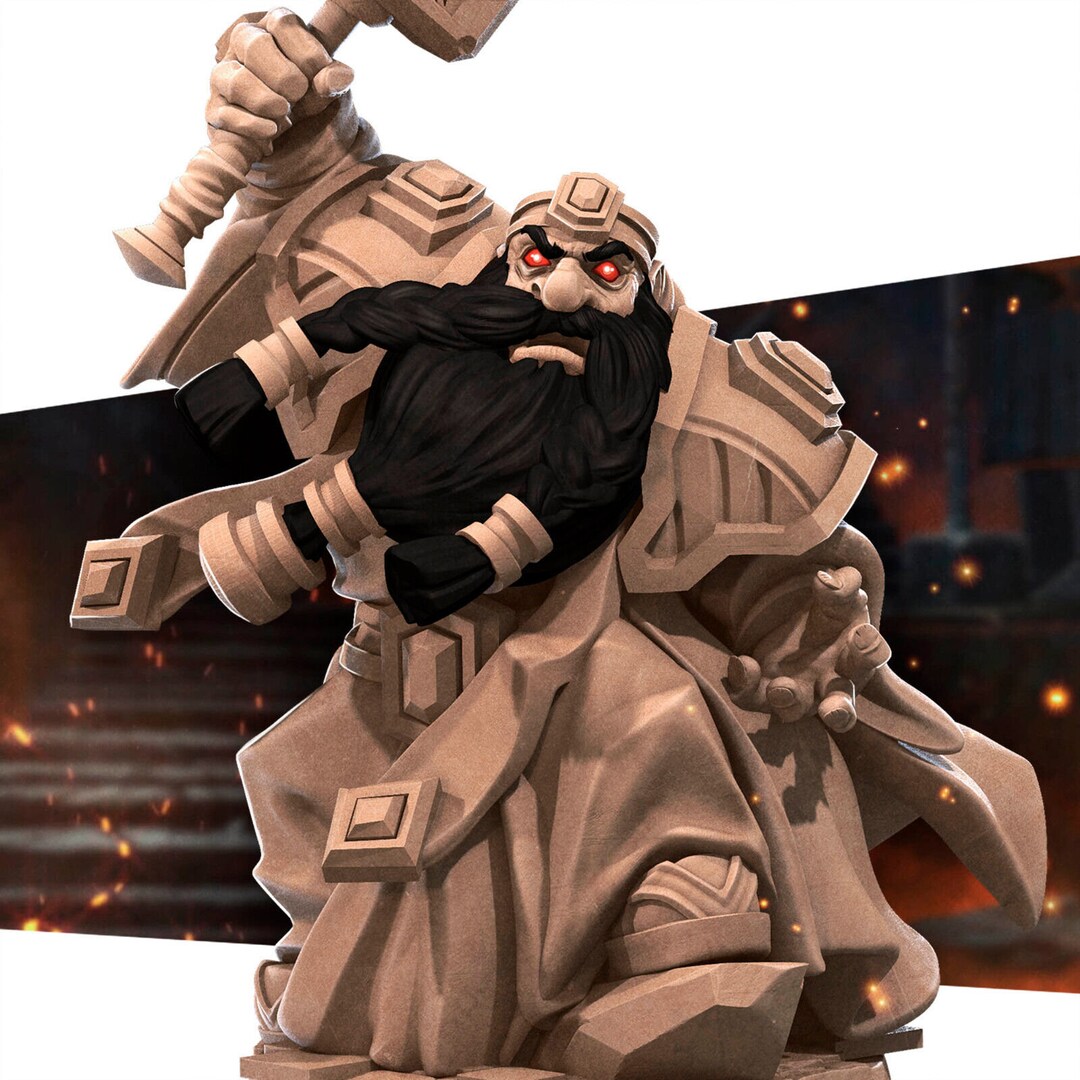 Dwarf Emperor Paladin / Cleric Bite the Bullet Dungeons and Dragons - Etsy