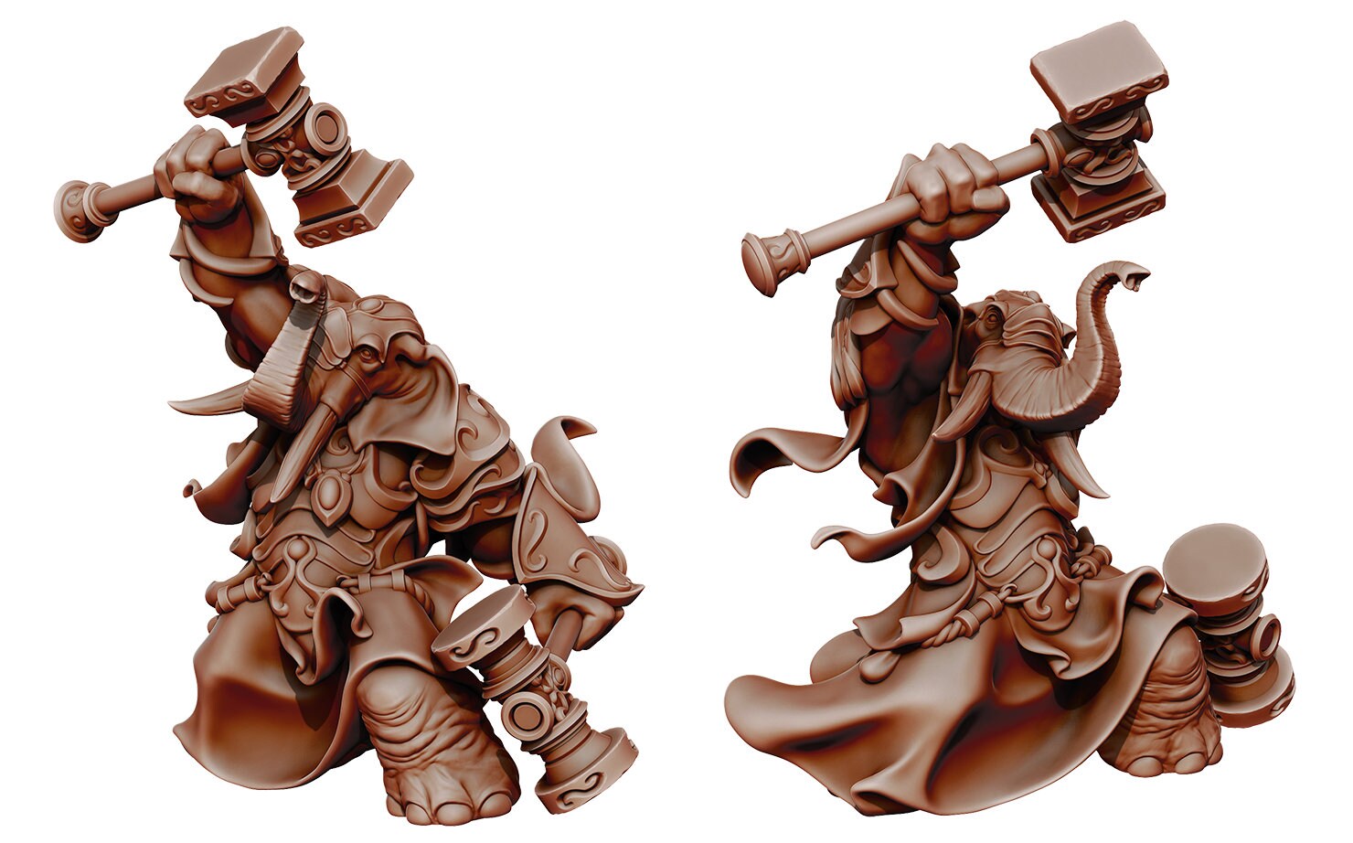 Loxodon Fighter Barbarian Dungeons And Dragons Fantasy Miniature Tabletop Etsy Uk 