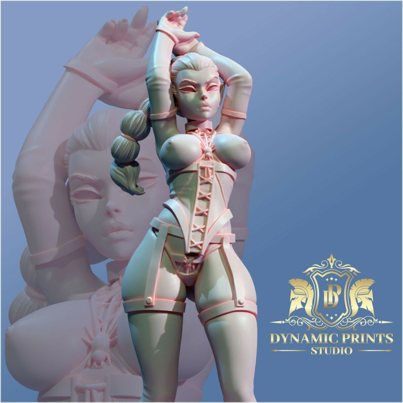 Elara Dark Elf Drow Pinup Skimpy Corset NSFW - Dynamic Prints 35mm Miniature D&D - Etsy