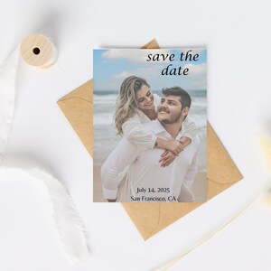 Save the Date Template, Printable Save the Date Card, Save the Day ...