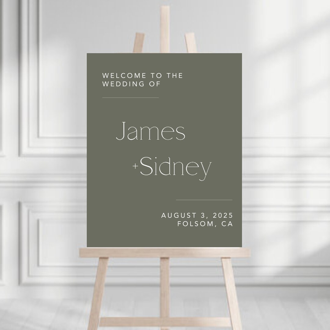 Wedding Welcome Sign, Simple Welcome Sign, Elegant Welcome Sign - Etsy