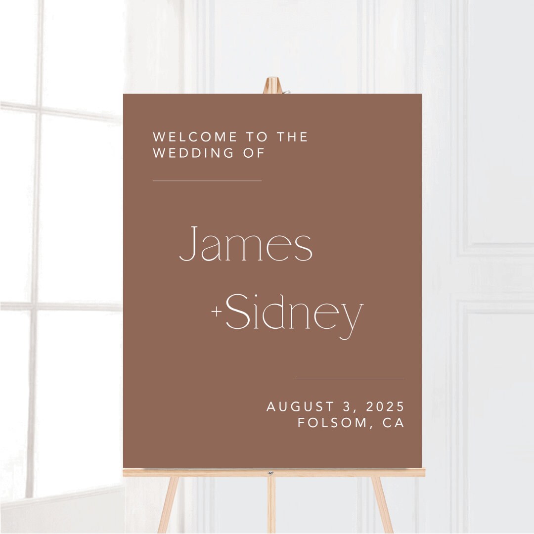 Wedding Welcome Sign, Simple Welcome Sign, Elegant Welcome Sign - Etsy
