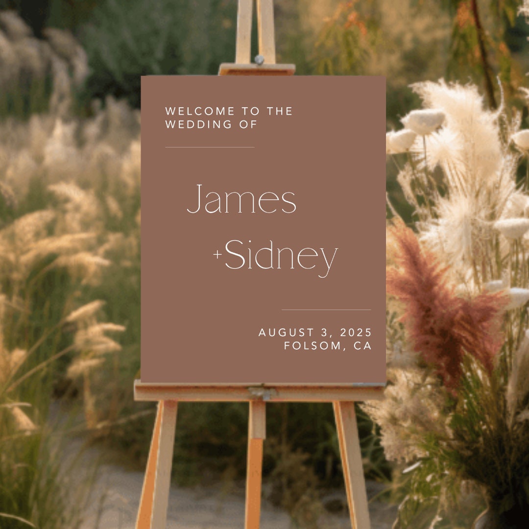 Wedding Welcome Sign, Simple Welcome Sign, Elegant Welcome Sign - Etsy