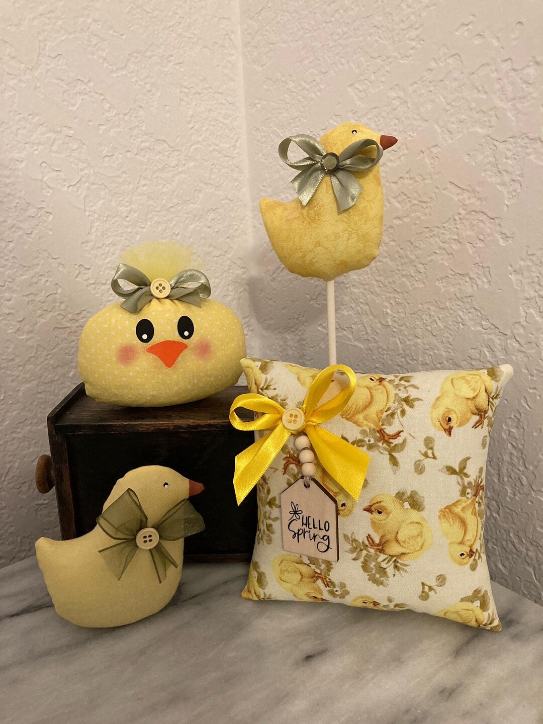 Fabric Easter Chicks/assorted Chicks/easter Chick Decor/easter Tier ...