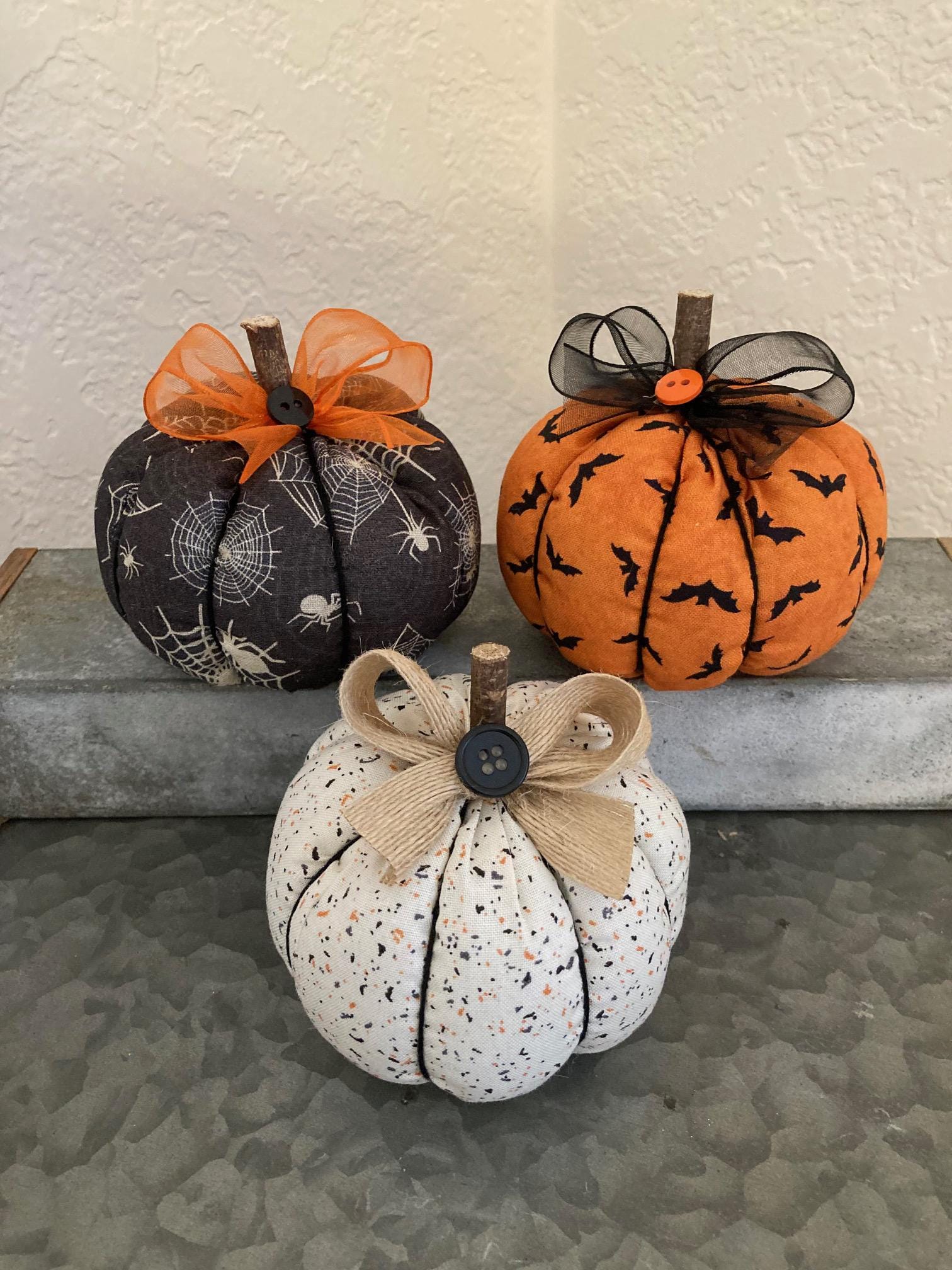 Handmade Fabric Pumpkins: Assorted Halloween Decor - Etsy
