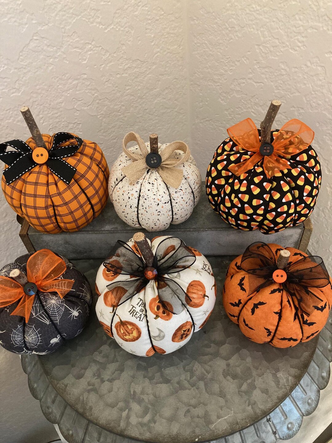Handmade Fabric Pumpkins: Assorted Halloween Decor - Etsy