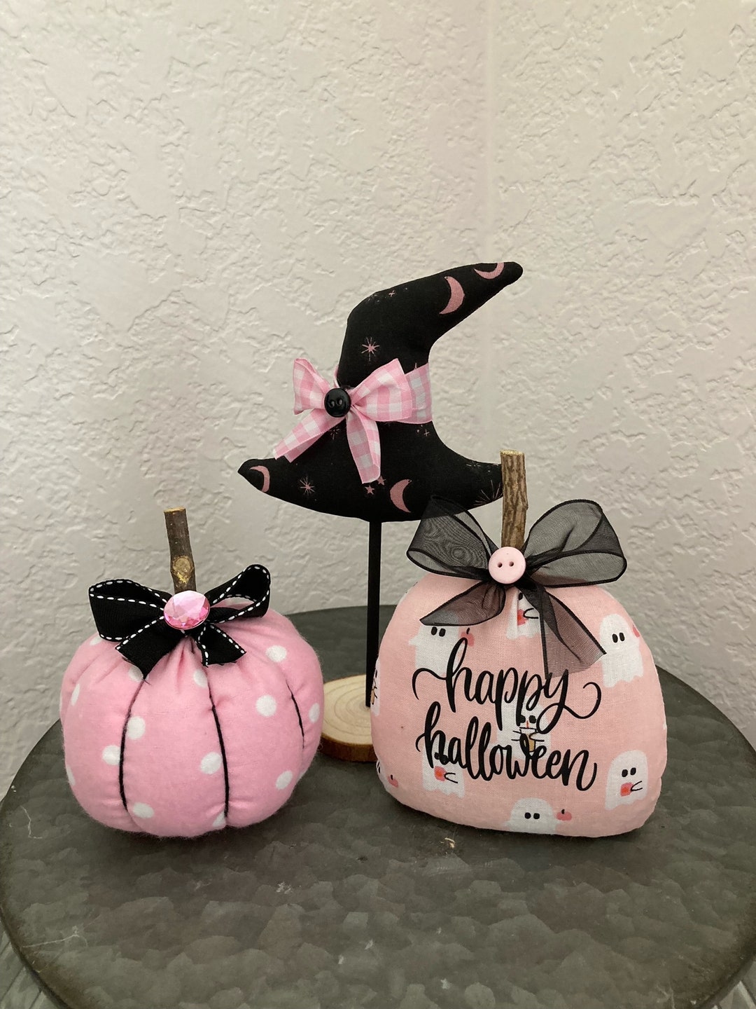 Retro Halloween Decor/pink Halloween Decor/vintage Pumpkins/pink Decor ...