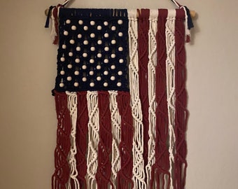 American Flag Macrame Pattern - Etsy