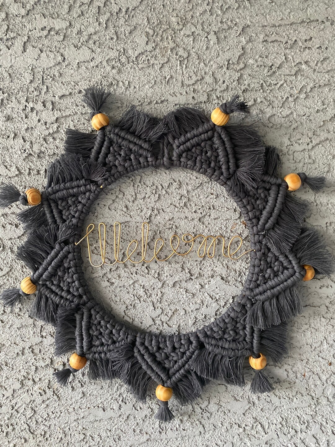 Macrame Mandala Welcome Sign - Etsy