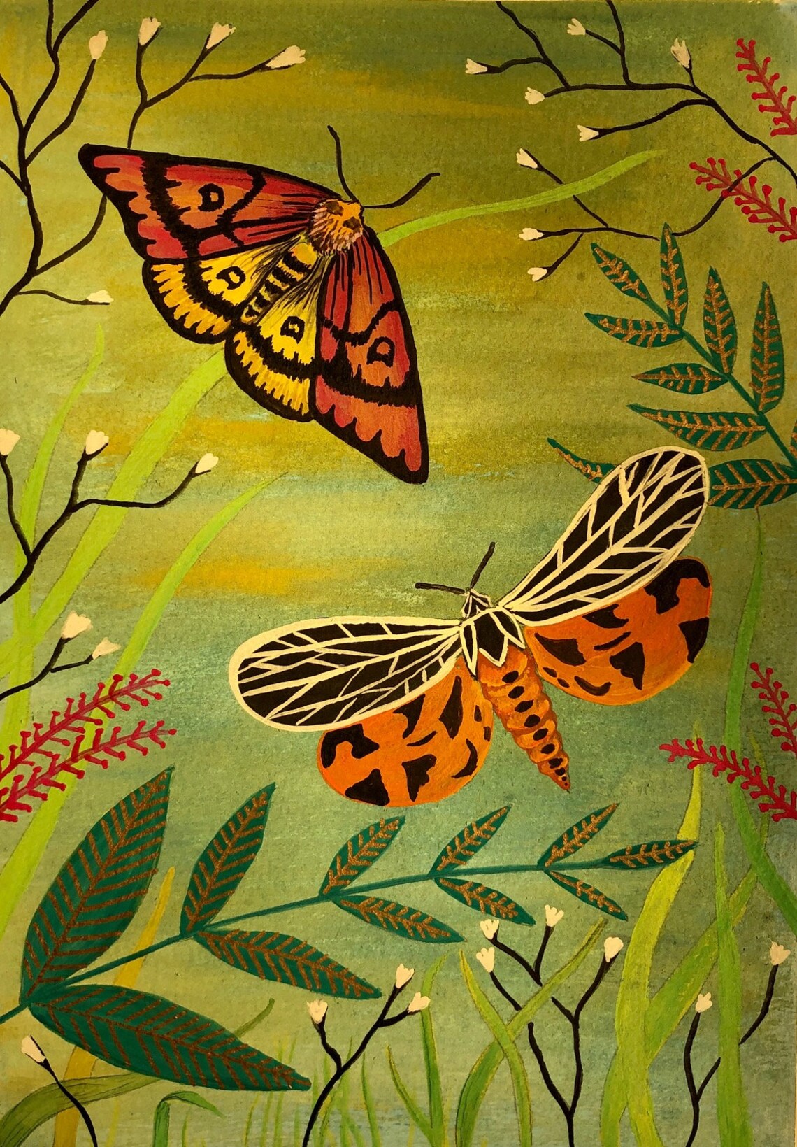 Moth Art Print. Nature Gallery Wall Art. Gift for Mom.kids Room Decor ...