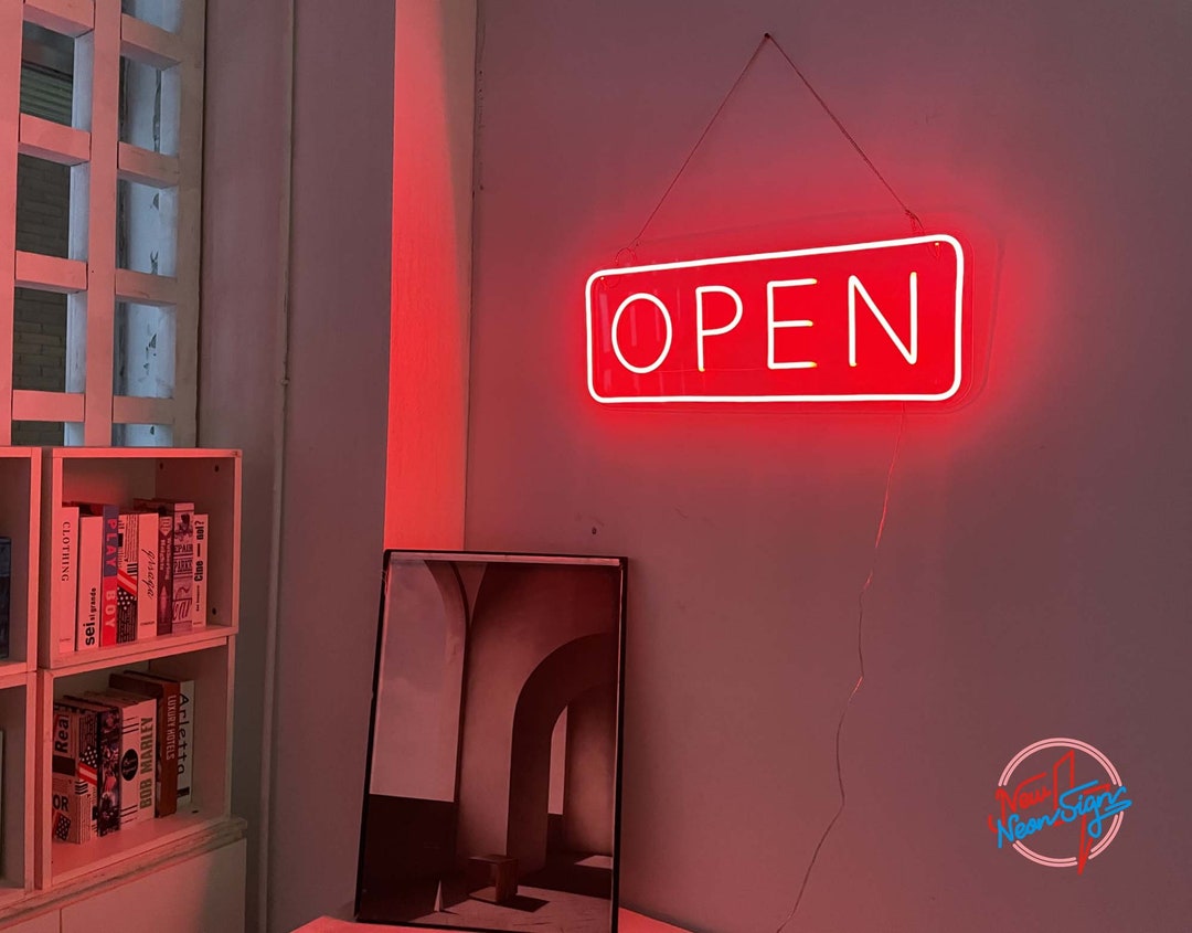 OPEN Neon Sign - LED Business Sign for Shops, Cafés & Restaurants ...