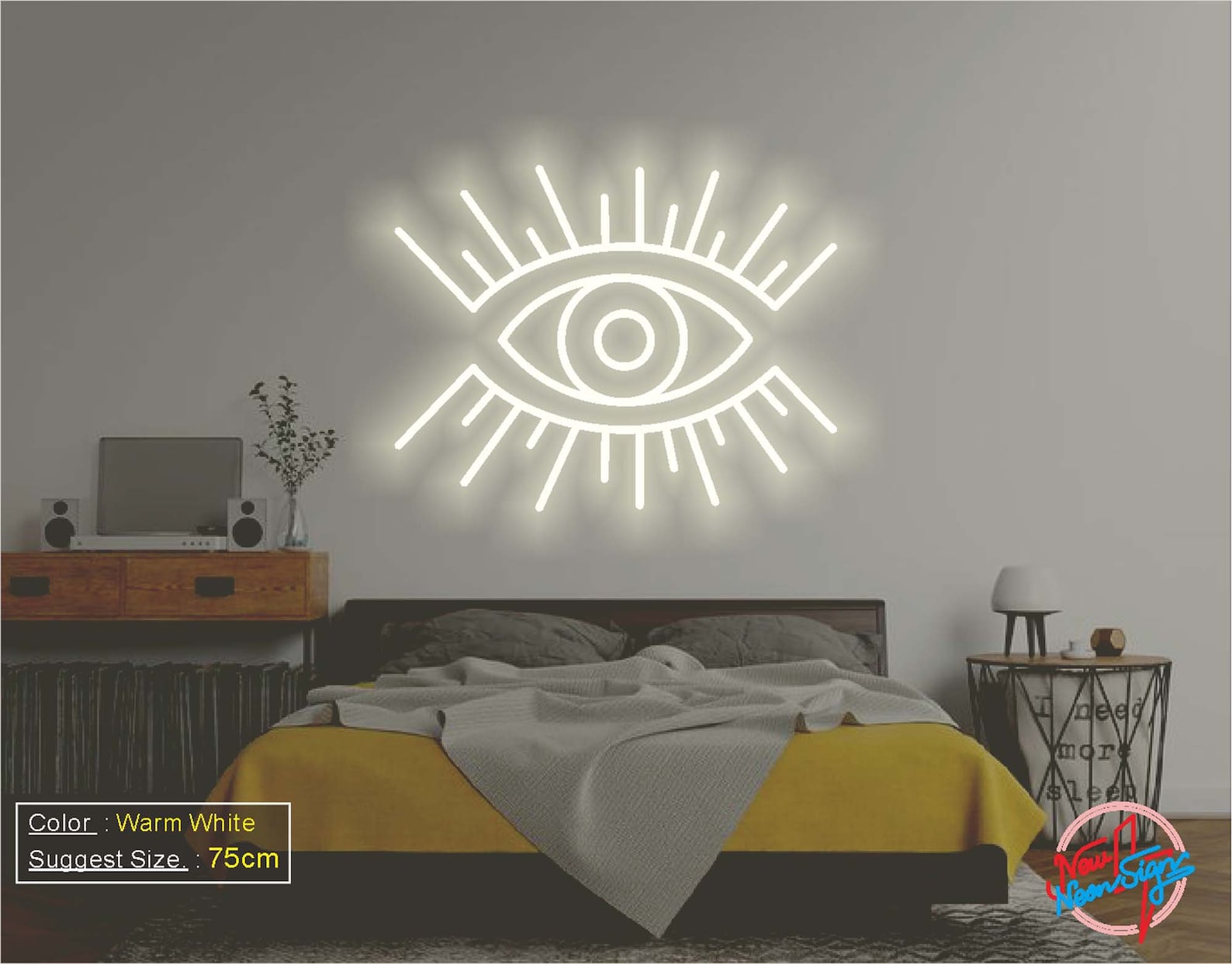 Evil Eye Neon Signsparty Decor Light Signsevent - Etsy