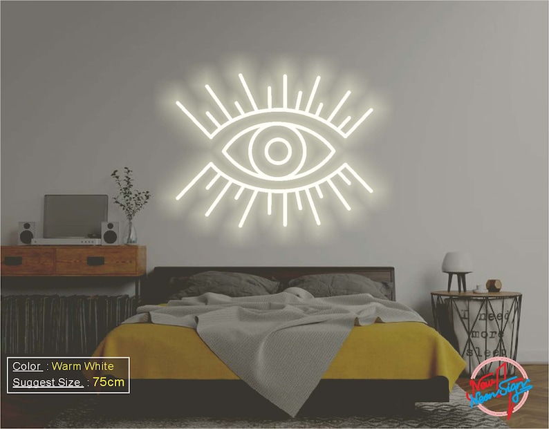 Evil Eye Neon Signsparty Decor Light Signsevent - Etsy