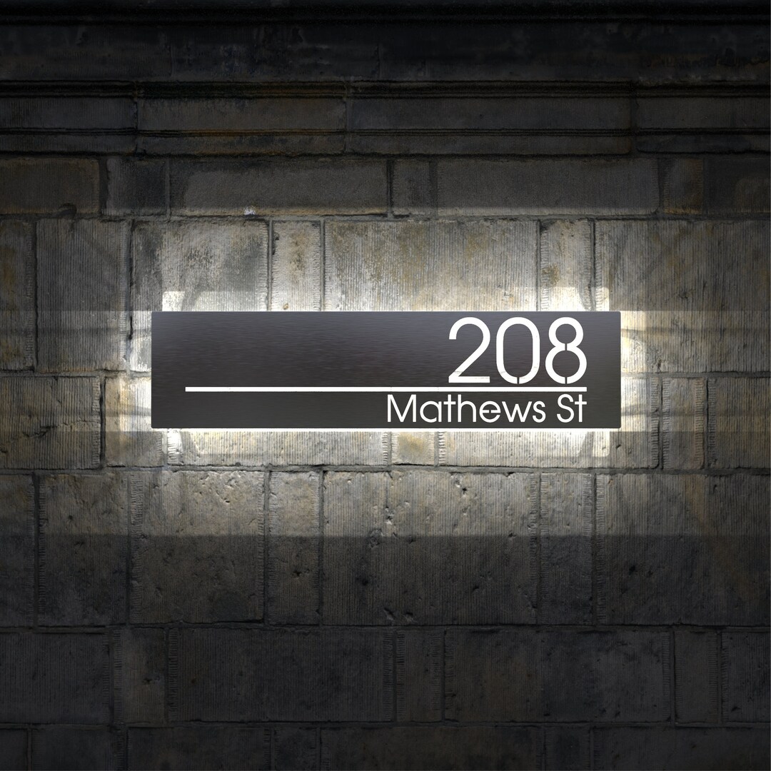 Modern Address Led Light up Sign,waterproof Address Sign,wall Led ...
