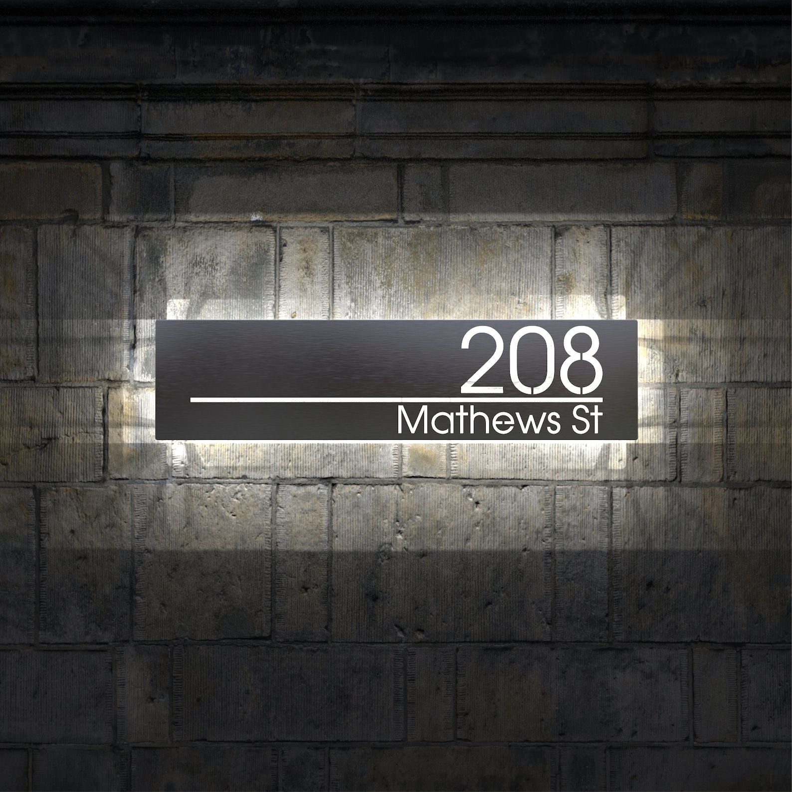 Modern Address Led Light up Sign,waterproof Address Sign,wall Led ...
