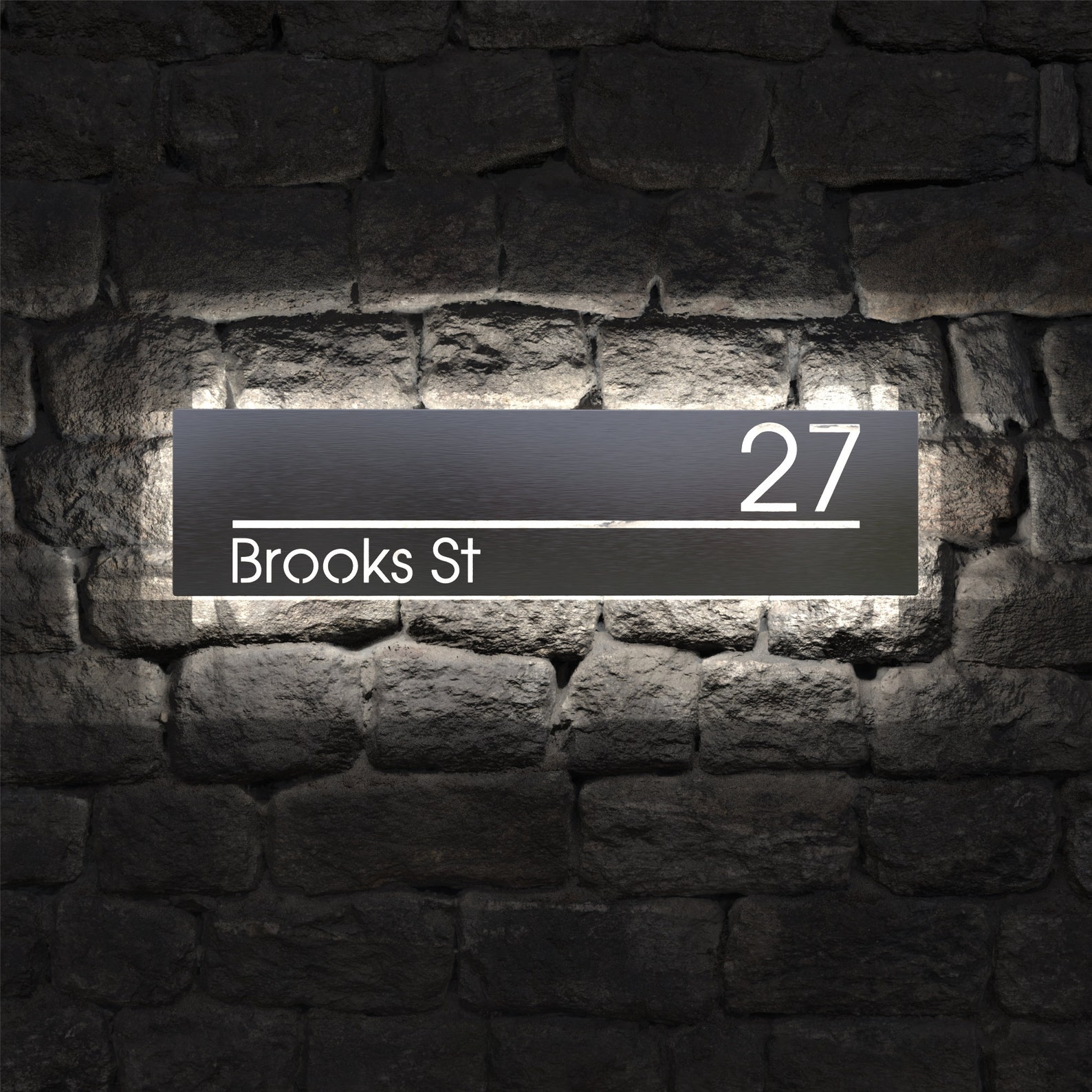 Modern Address Led Light up Sign,waterproof Address Sign,wall Led ...