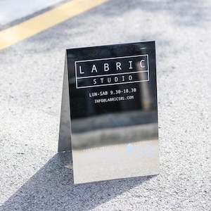 Custom Outdoor Standing Sign | Stainless Steel A-frame Board | Cafe ...