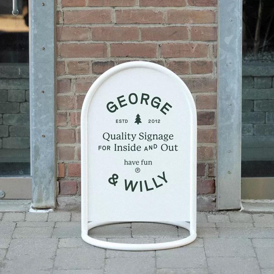 Custom Arch Guide Sign for Shop Entrance, Outdoor Standing Advertising ...