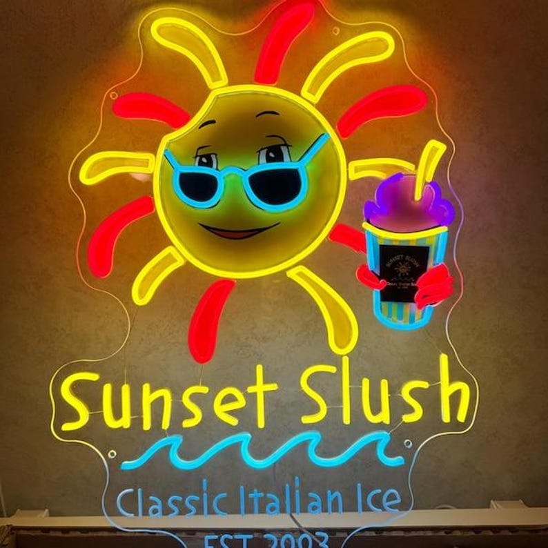Custom Neon Sign Business Logo - Personalized UV LED Light - 3D Acrylic ...