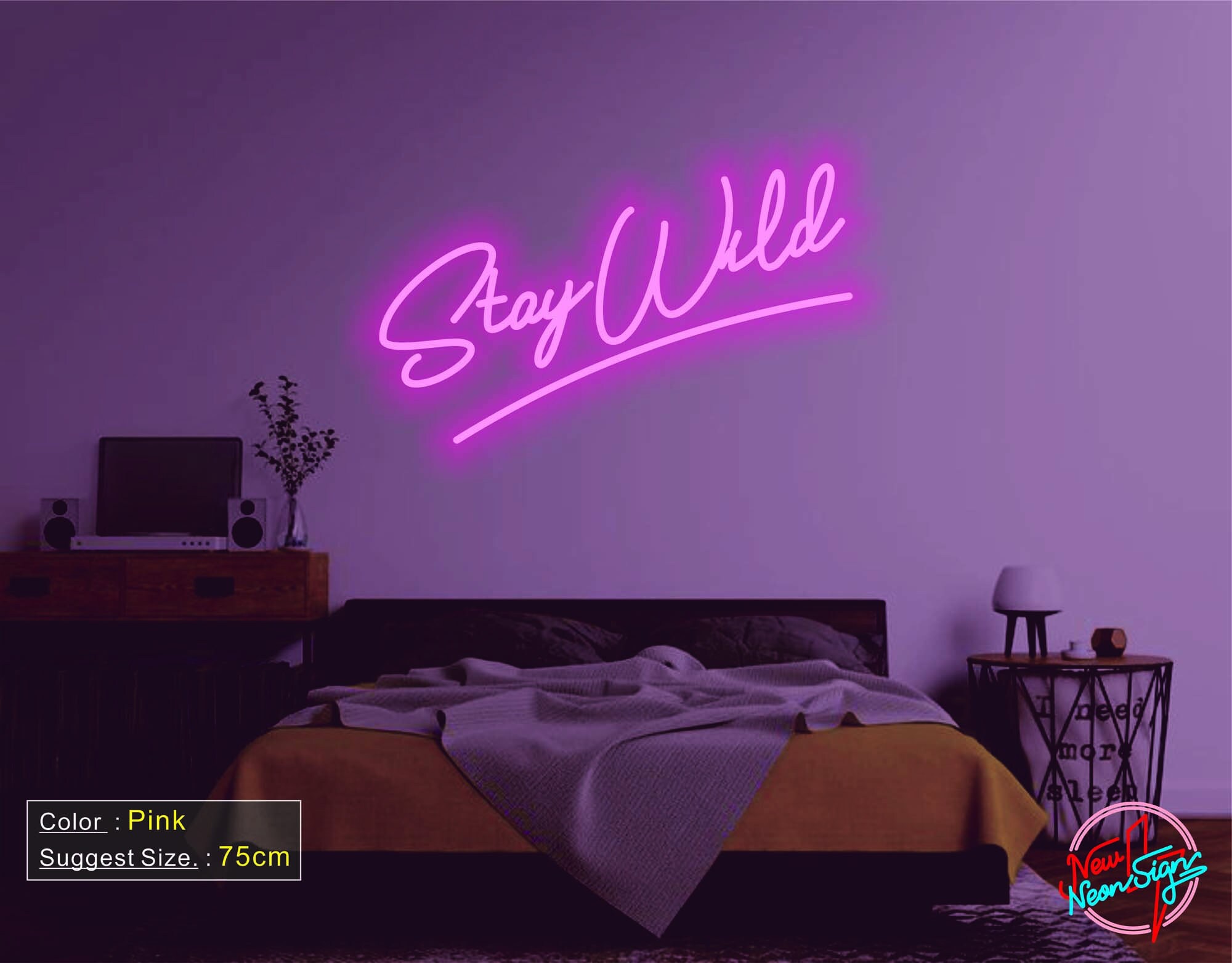 Stay Wild Neon Signsparty Decor Light Signsevent | Etsy