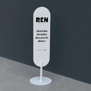 Double-sided Standing Arrow Sign - Directional Sidewalk Signage for ...
