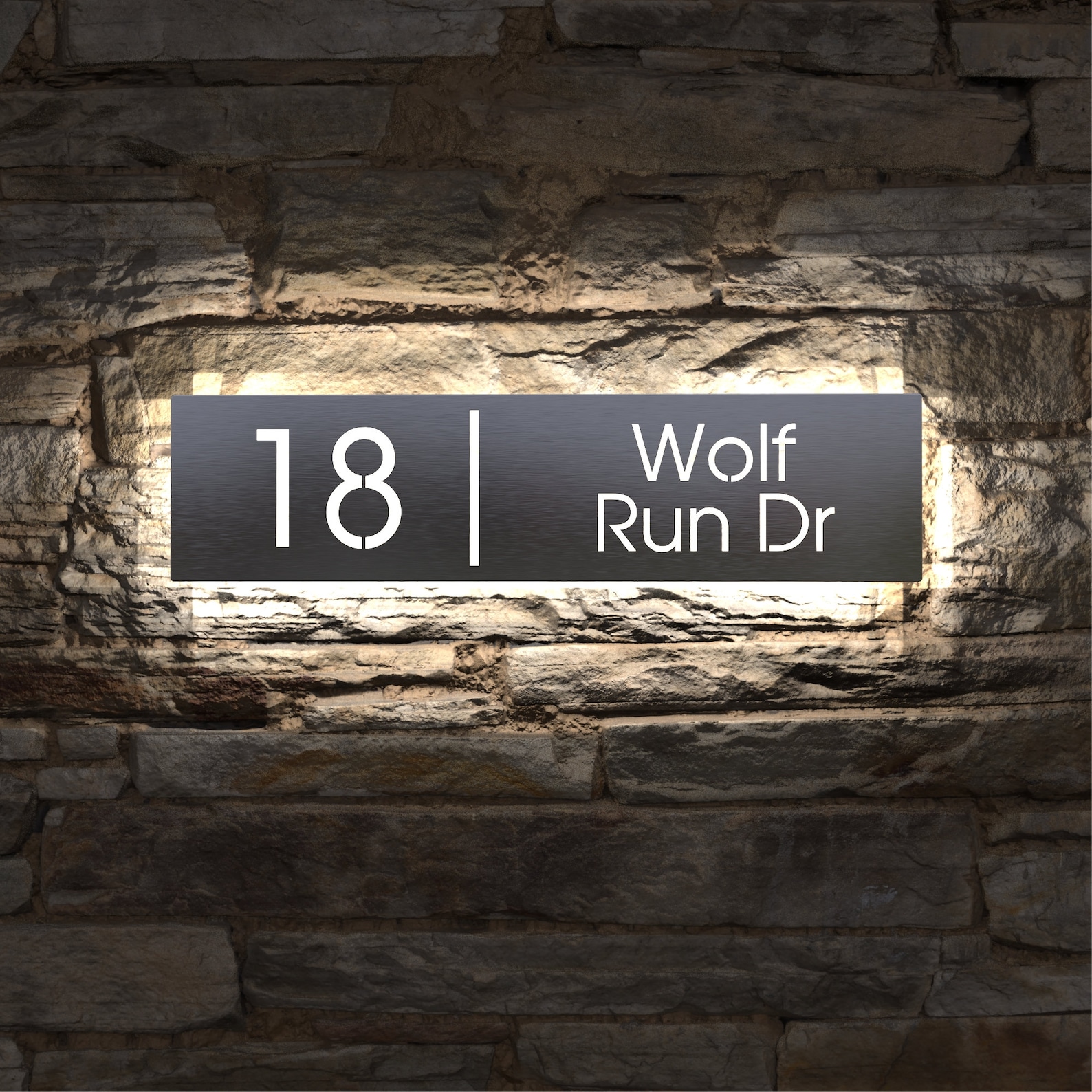 Modern Address Led Light up Sign,waterproof Address Sign,wall Led ...