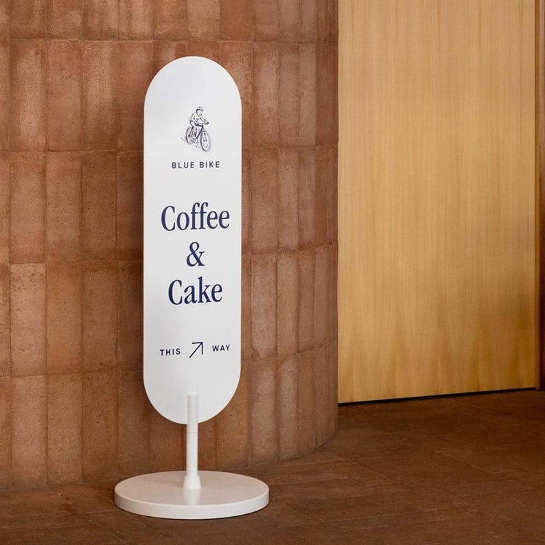Double-sided Standing Arrow Sign - Directional Sidewalk Signage for ...