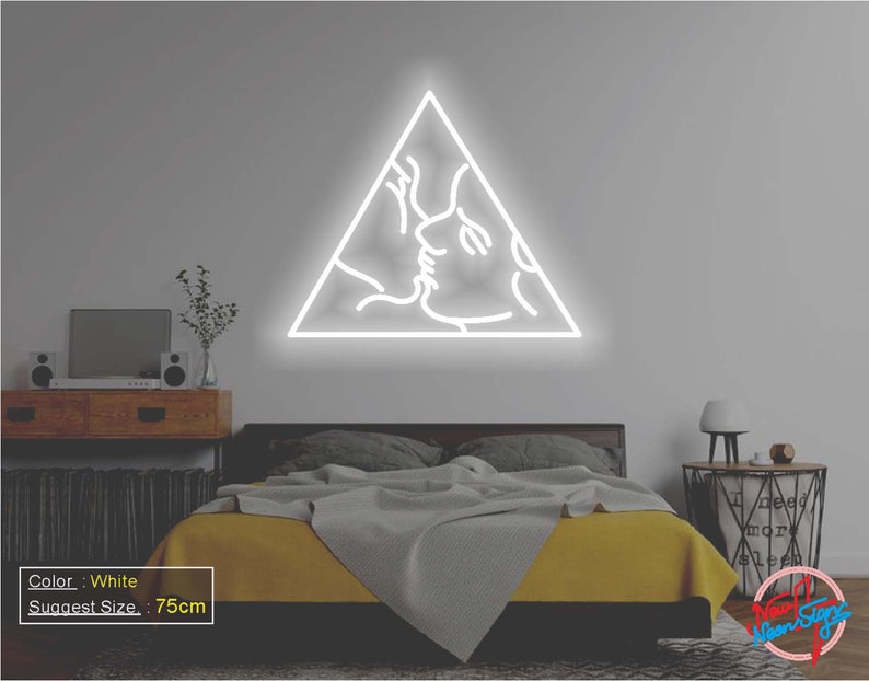 Artistic Couple Kiss Neon Signsparty Decor Light Signsevent | Etsy