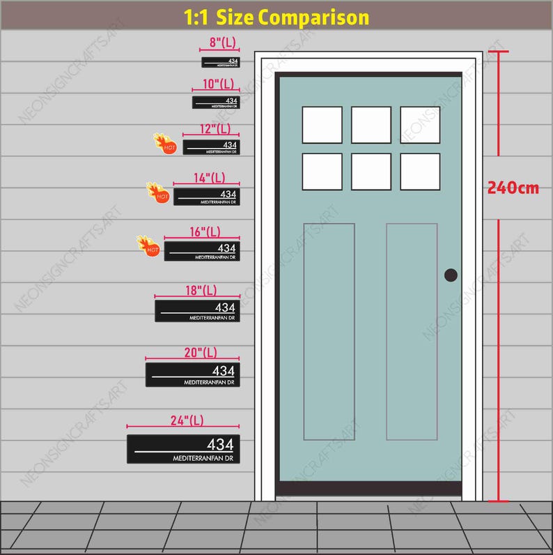 Modern Address Led Light up Sign,waterproof Address Sign,wall Led ...