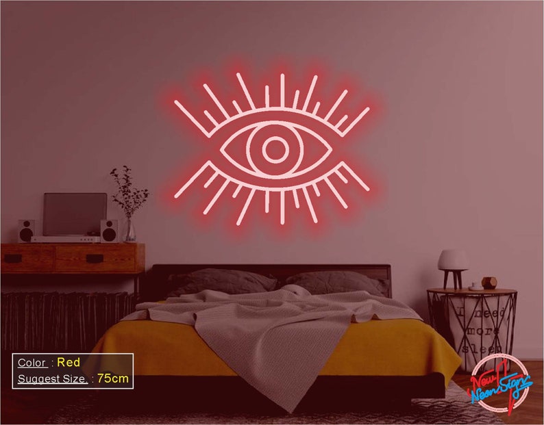 Evil Eye Neon Signsparty Decor Light Signsevent | Etsy