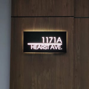 Custom Led House Number,modern Address Number Sign,personalized Led ...