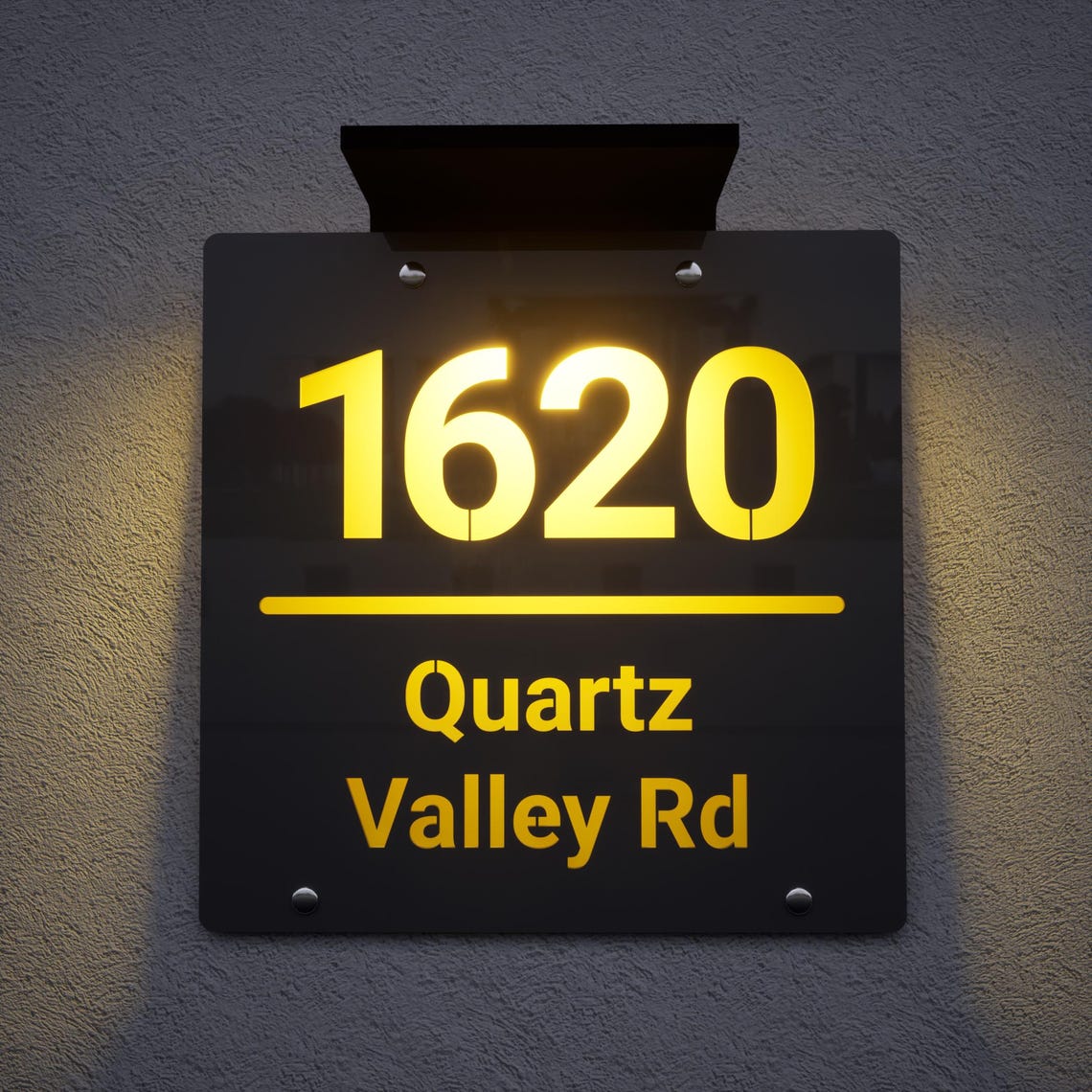 Smart Solar Address Sign | Wireless Illuminated Numbers | Automatic ...