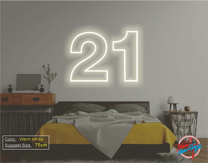 21 Neon Signsparty Decor Light Signsevent Lightsbirthday - Etsy