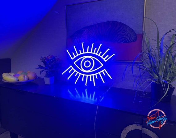 Evil Eye Neon Signsparty Decor Light Signsevent | Etsy