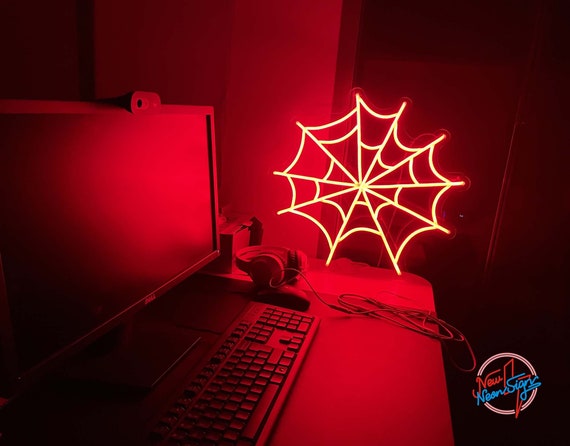 Spider Web Neon Signs Handmade Custom Led Neon Signwedding - Etsy
