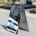 Custom Outdoor Standing Sign | Stainless Steel A-frame Board | Cafe ...