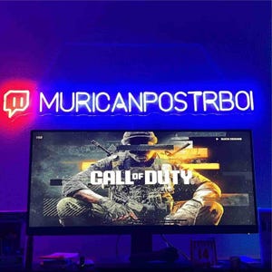 Custom Twitch Name Neon Sign - Personalized Streamer LED Light - Gamer ...