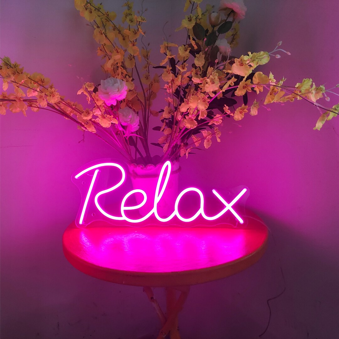 Relax Neon Sign,room Neon Light up Sign,led Neon Sign,room Neon Light ...