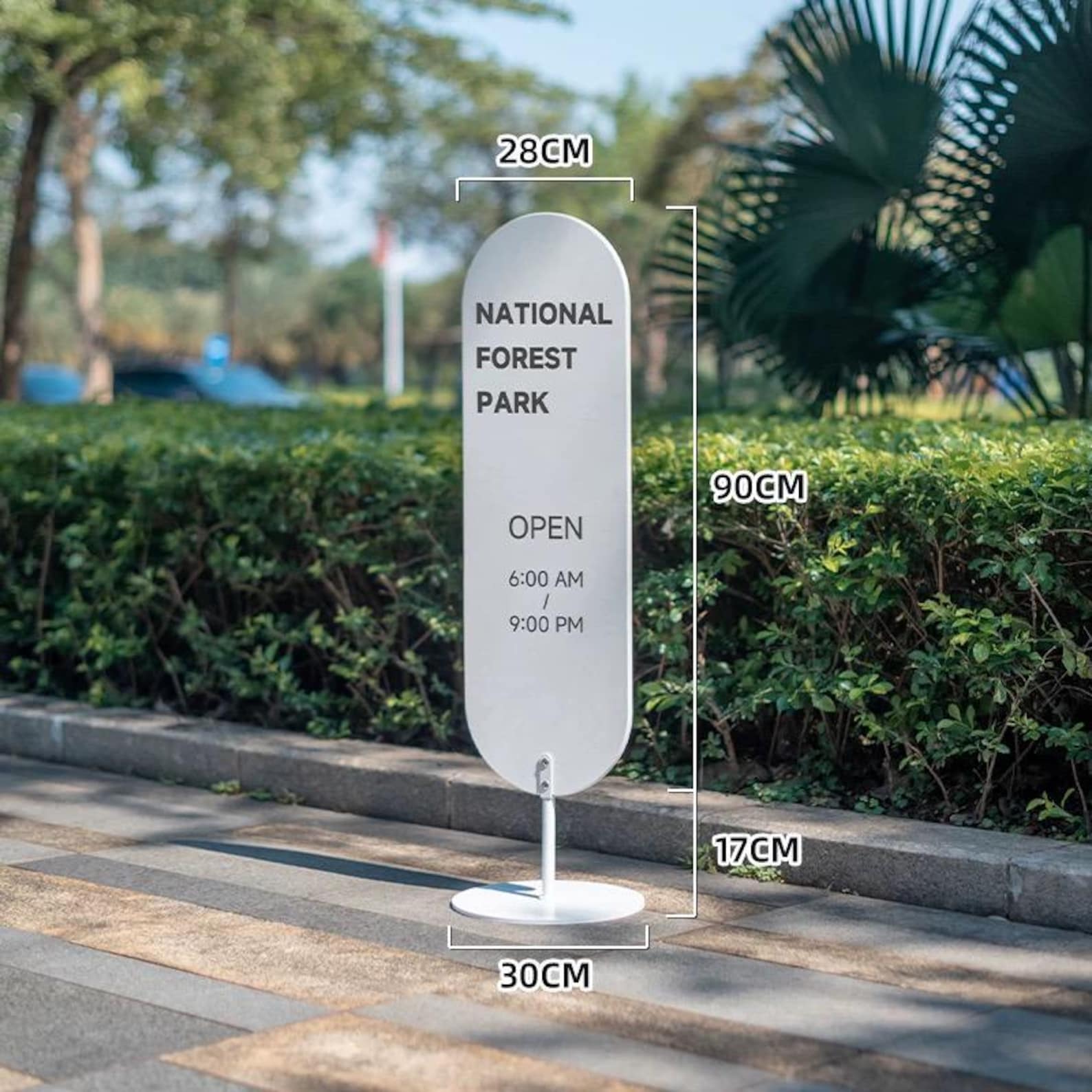 Double-sided Standing Arrow Sign - Directional Sidewalk Signage for ...