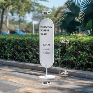 Double-sided Standing Arrow Sign - Directional Sidewalk Signage for ...