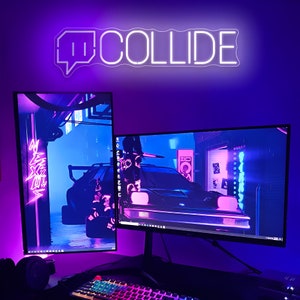 Custom Twitch Name Neon Sign - Personalized Streamer LED Light - Gamer ...
