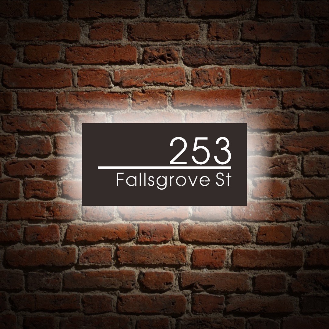 Custom Led House Number,modern Address Number Sign,personalized Led ...