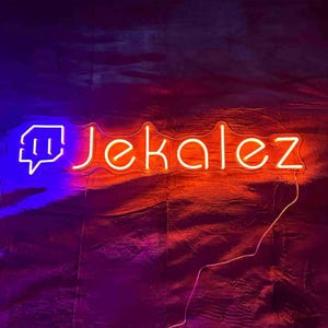 Custom Twitch Name Neon Sign - Personalized Streamer LED Light - Gamer ...