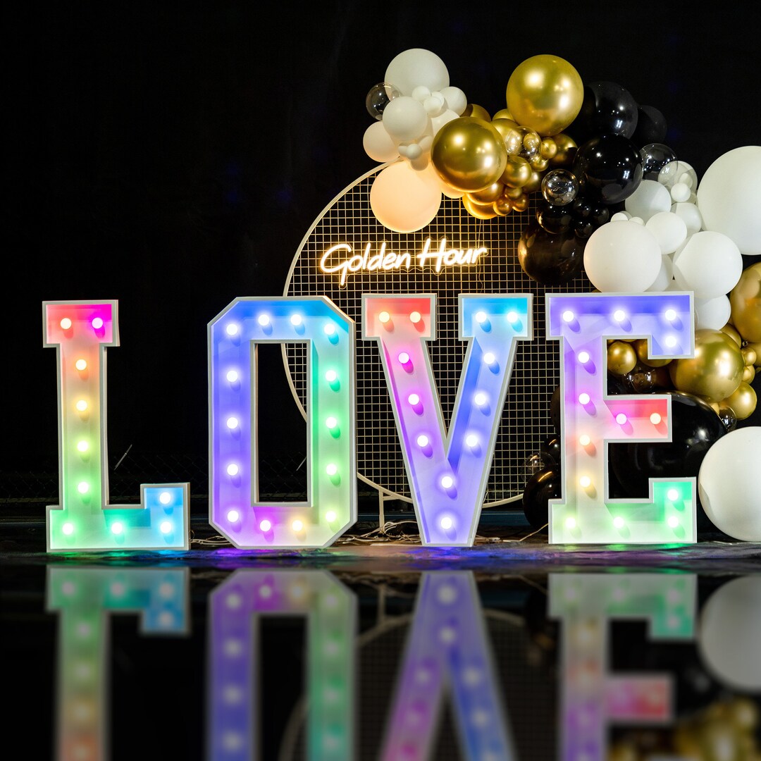 LOVE Marquee Letter,number Letter Wedding Led Big Sign,personalized ...